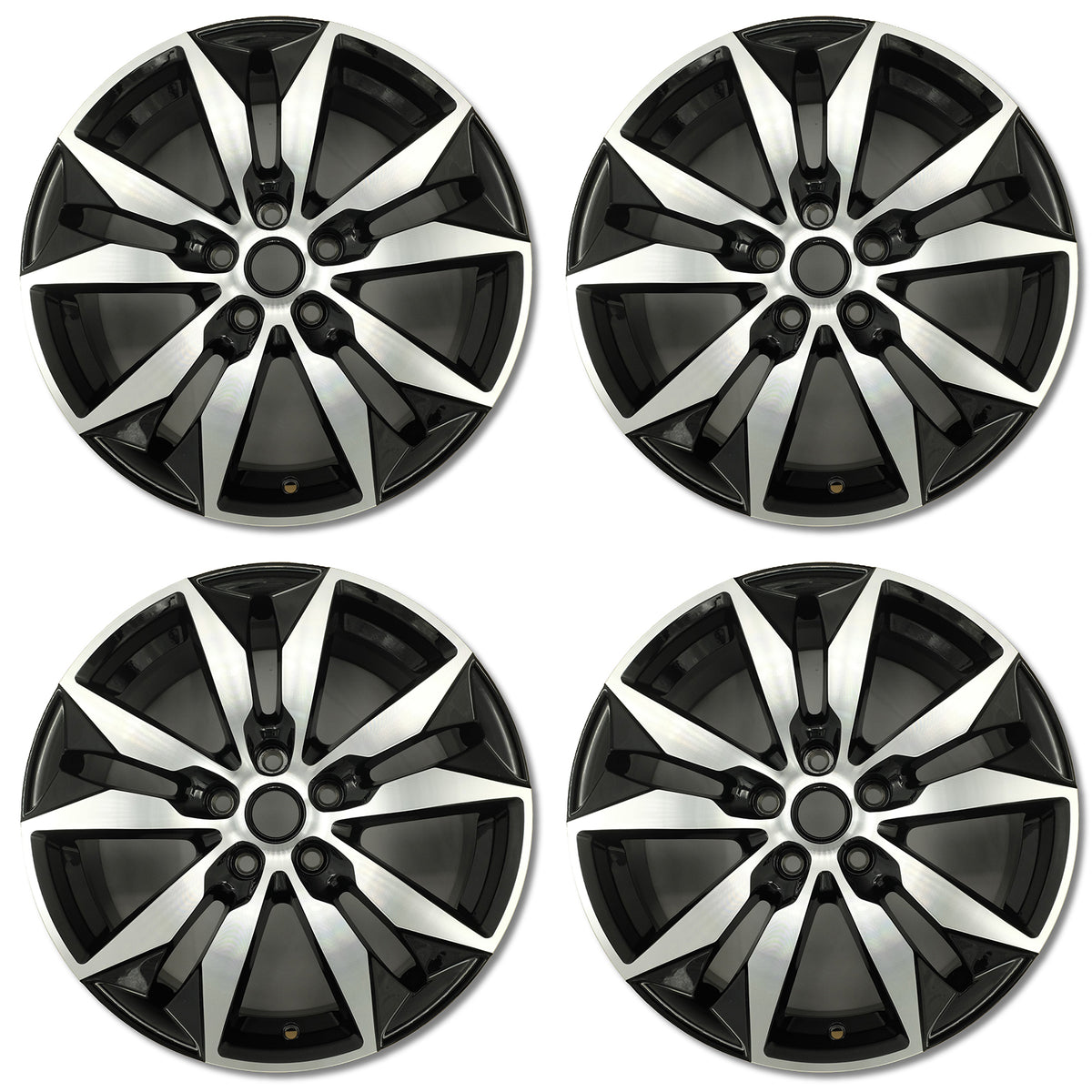 For Chevrolet Malibu OEM Design Wheel 18" 18x8.5 2016-2024 Machined Bl ...