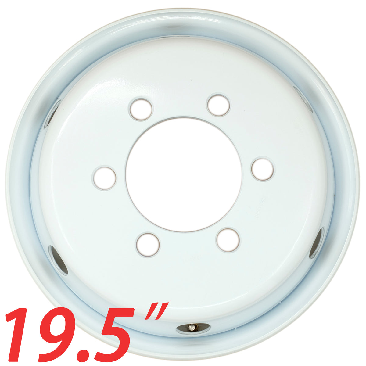 19.5" Single 19.5x6 White Steel Wheel For ISUZU NPR NPR-HD NQR NRR 199 ...