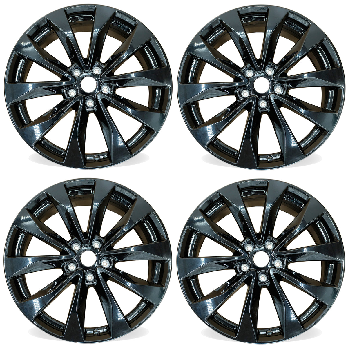 19” Set of 4 19x8.5 Gloss Black Wheels for Nissan Maxima 2016-2023 OE ...