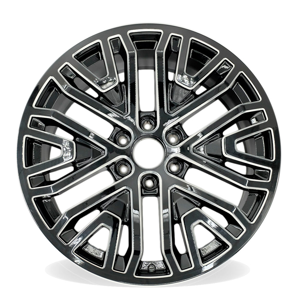22" Single 22x9 Machined Black Wheel For Chevy GMC Sierra Denali Silve ...