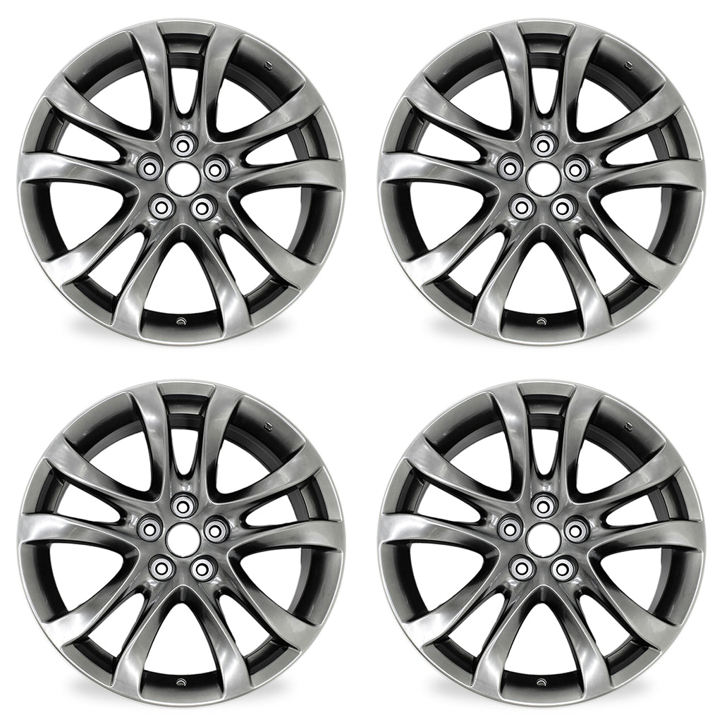 19" 19x7.5 SET OF 4 Alloy Wheels for Mazda 6 2014-2017 Dark Hyper Silv ...
